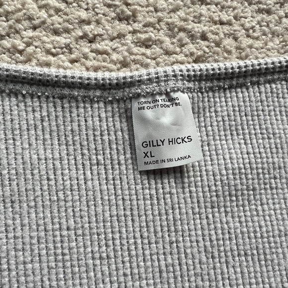 Gilly Hicks | Tops | Gilly Hicks Cozy Waffle Henley Long Sleeve Top Tee ...
